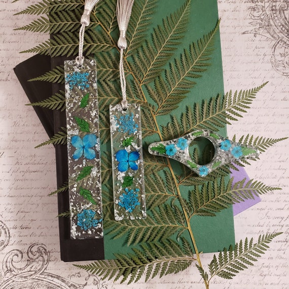 Custom Flower Bookmark & Page Holder Sets | Etsy