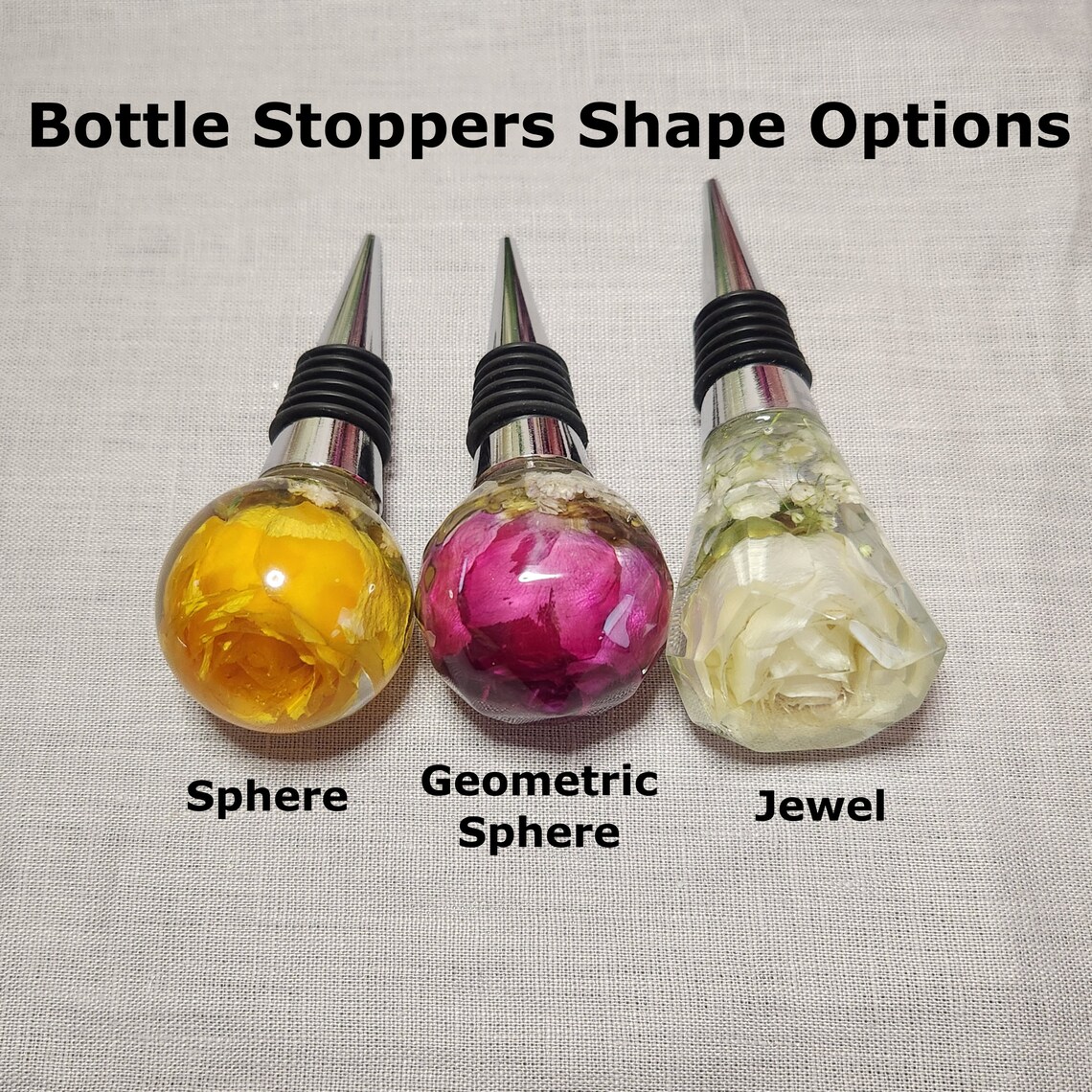 Dried Rose Bottle Stopper | Pressed Flower Wine Stopper | Real Flower ...