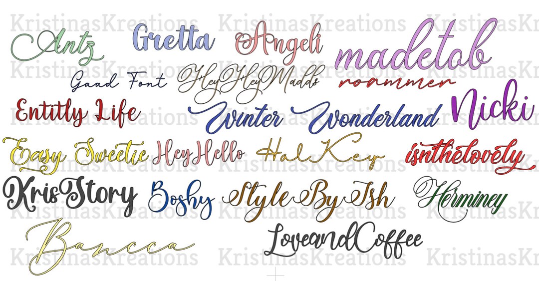 20 Calligraphy Type Fonts Instant Download Opentype File - Etsy