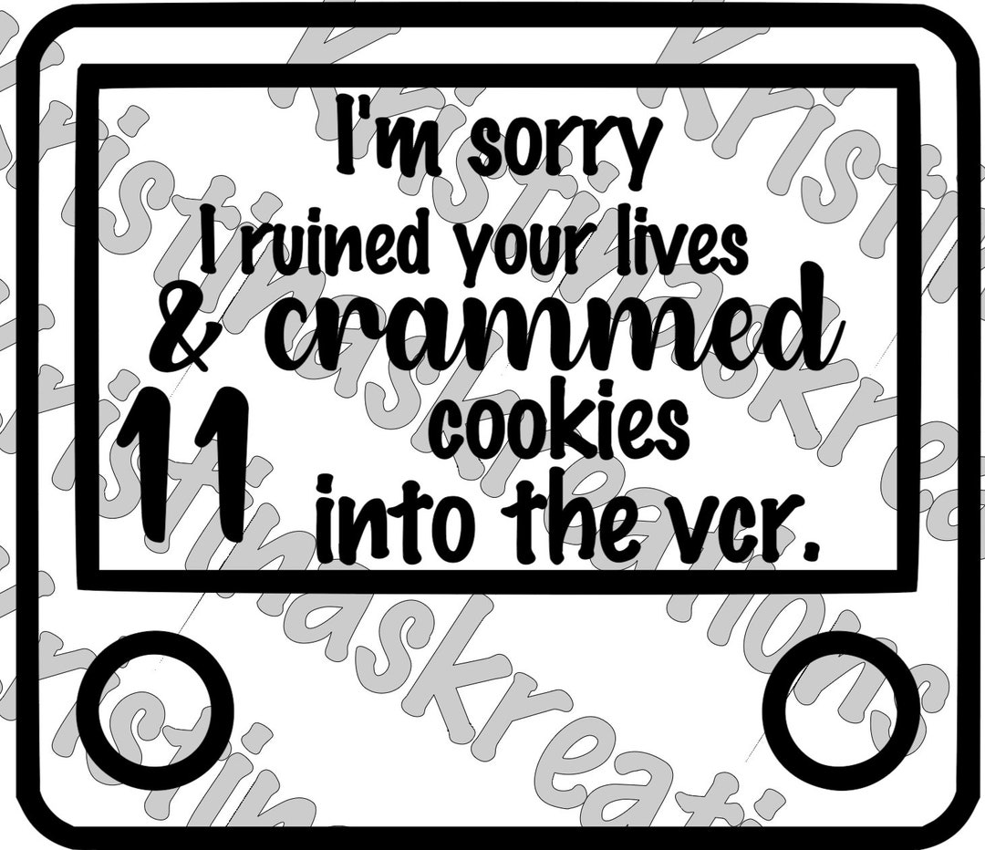 ELF Inspired VCR Saying SVG Digital File - Etsy