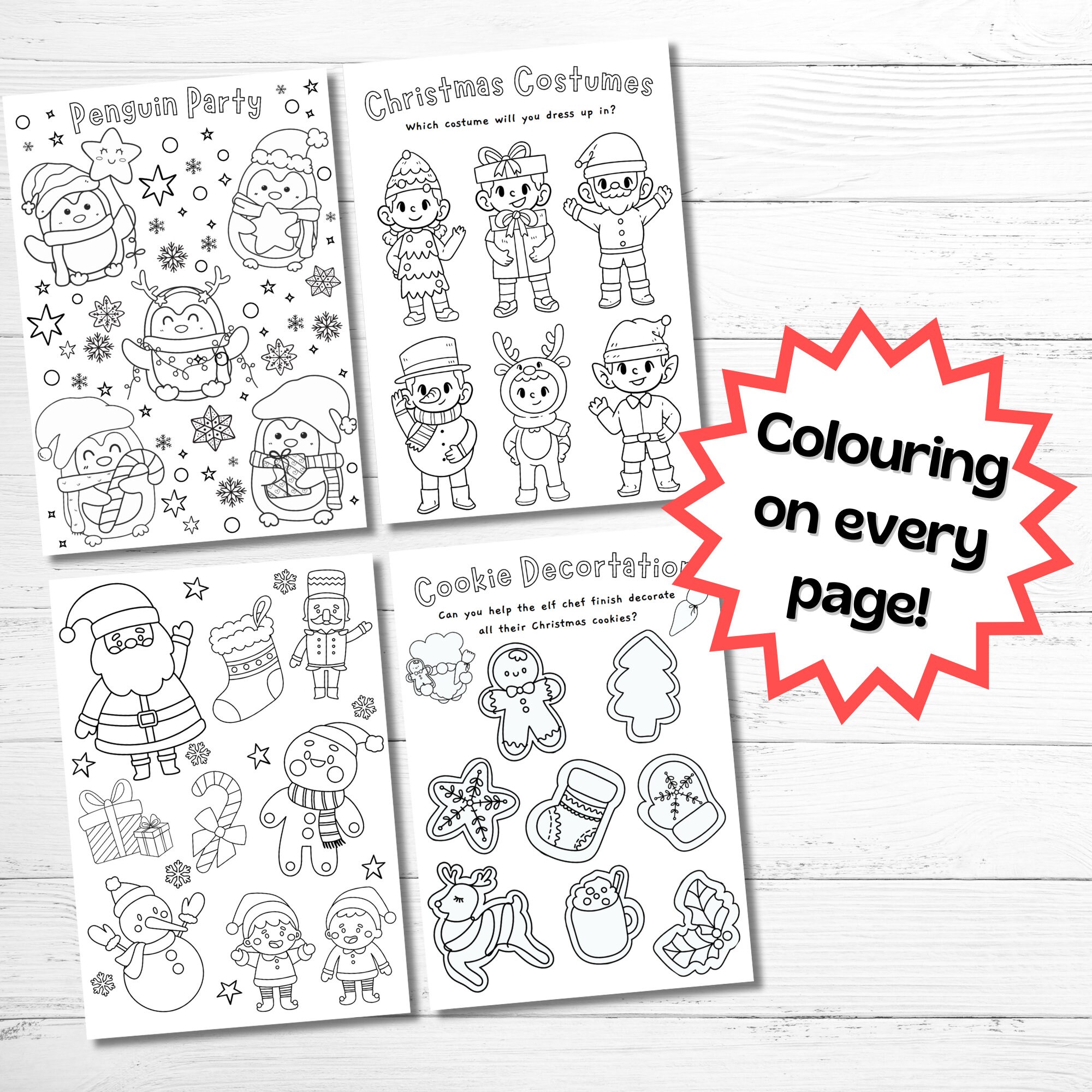 Festive Fun Galore: Printable Christmas Activity Pack for Kids (20 ...