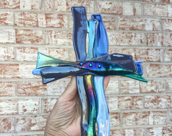Fused Glass Wall Cross - Etsy