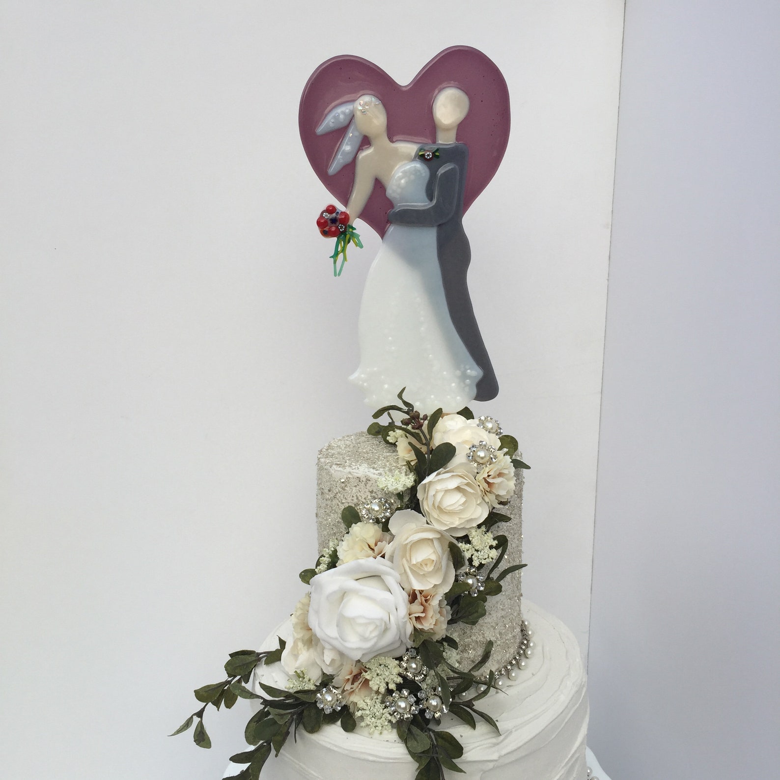 Personalized Cake Topper Glass Cake Topper Wedding ZU Glass Cake Topper ...