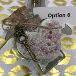 Message in a Bottle Fused Glass Heart Personalized Keepsake Greeting ...