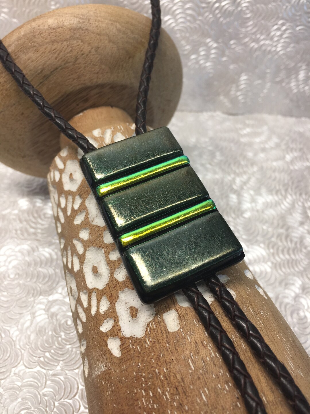 Fused Glass Bolo Tie, Unisex, Modern, Necktie, Accessories - Etsy