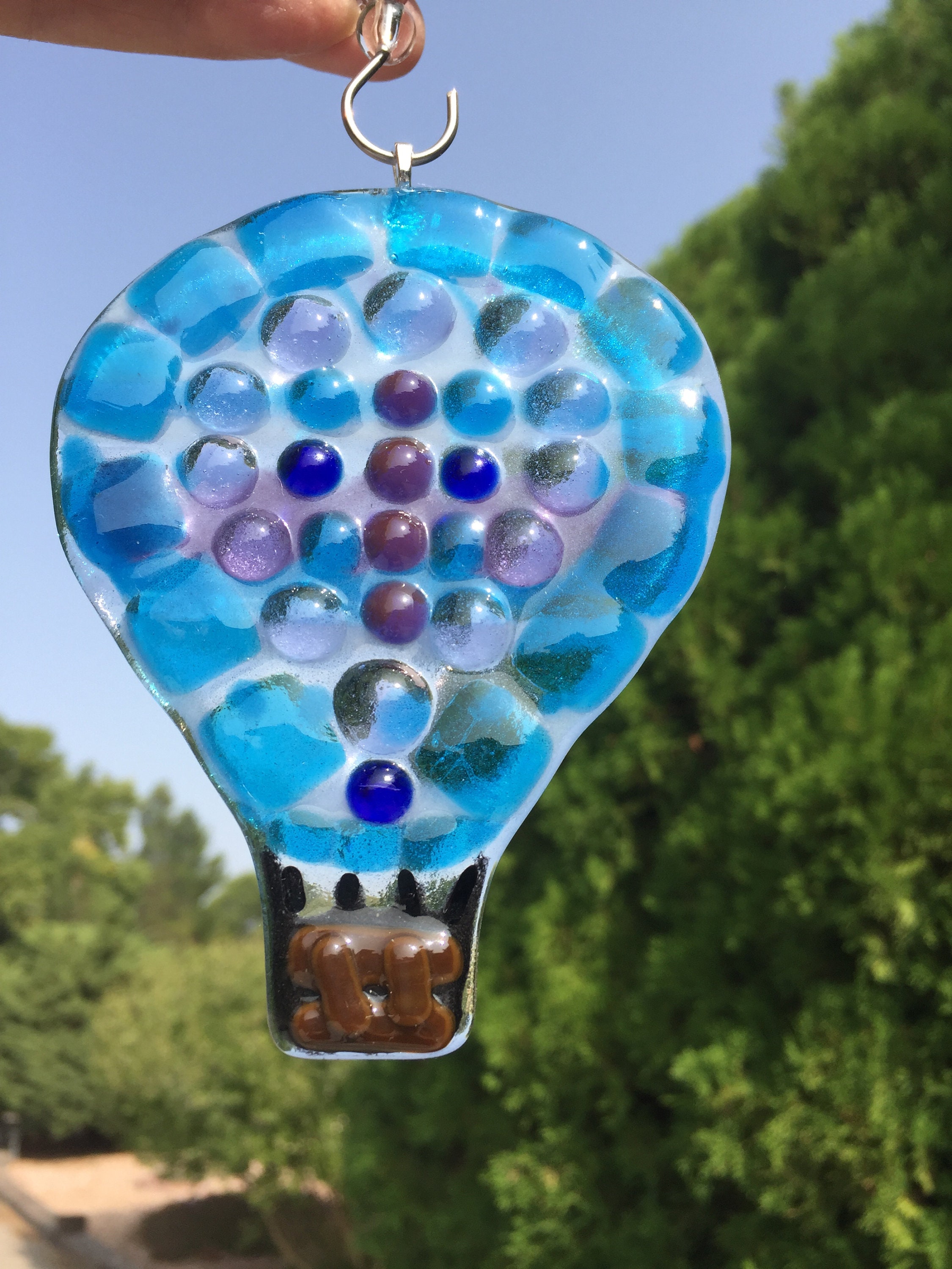 Albuquerque Hot Air Balloon Extravaganza Fused Glass | Etsy