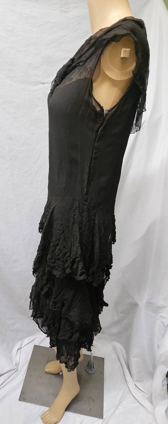 Antique Flapper Dress Dark Brown - 1920s Dress - Bro… - Gem