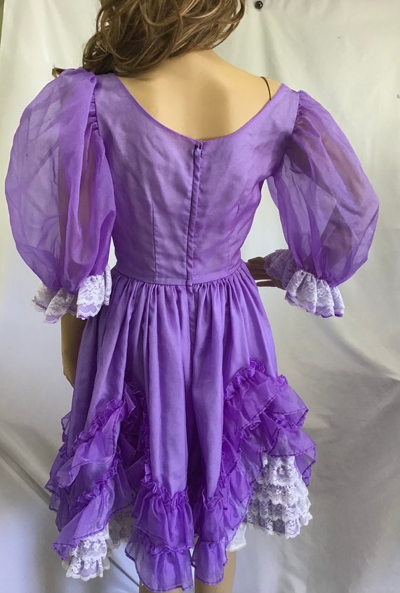 Purple Western Pin Up Ruffle Country Dancing Dress By… - Gem