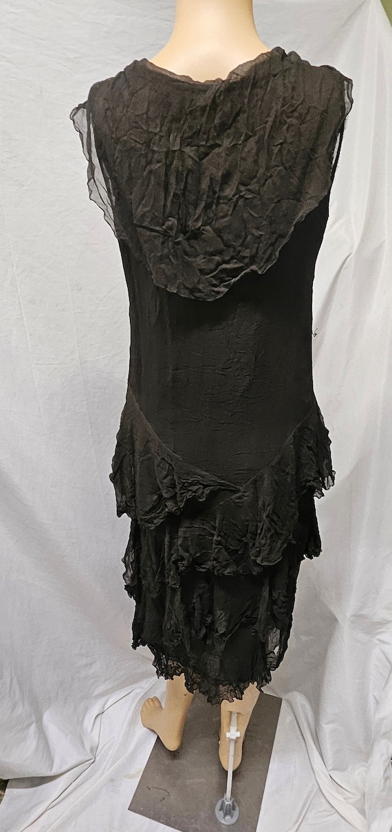 Antique Flapper Dress Dark Brown - 1920s Dress - Bro… - Gem