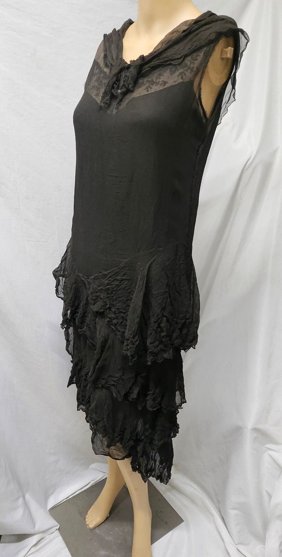 Antique Flapper Dress Dark Brown - 1920s Dress - Bro… - Gem