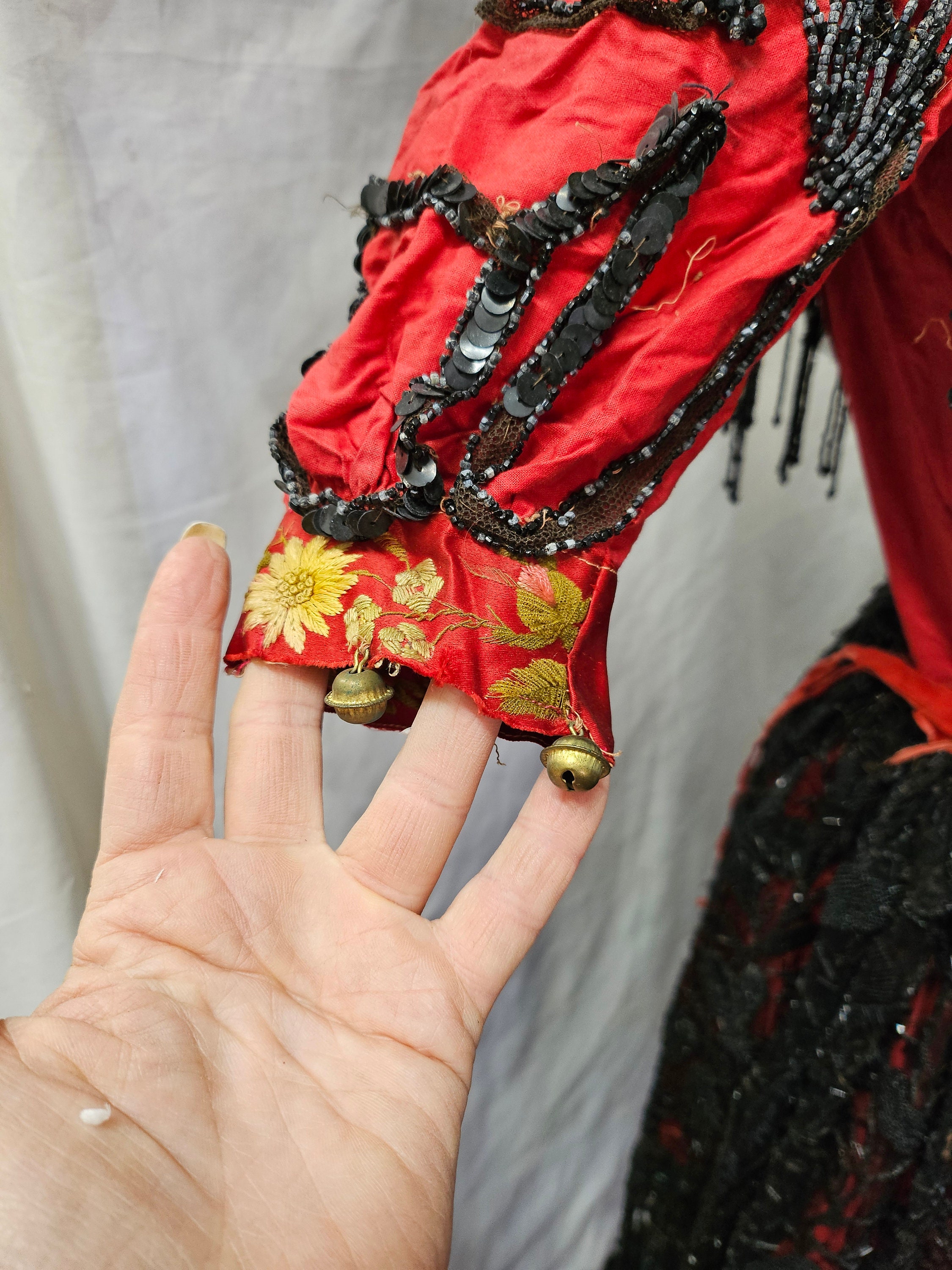 Antique Flapper 1920s Masquerade Costume - Glass Bead Flapper Costume ...