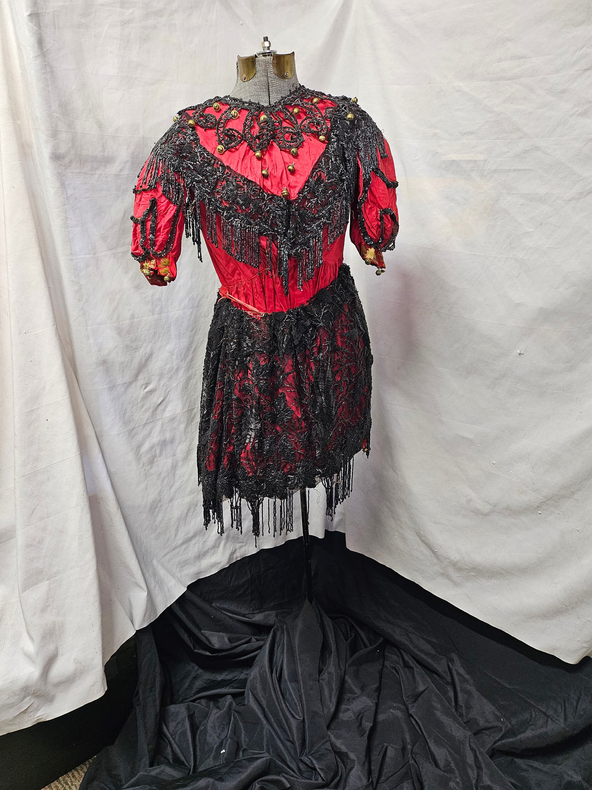 Antique Flapper 1920s Masquerade Costume - Glass Bead Flapper Costume ...