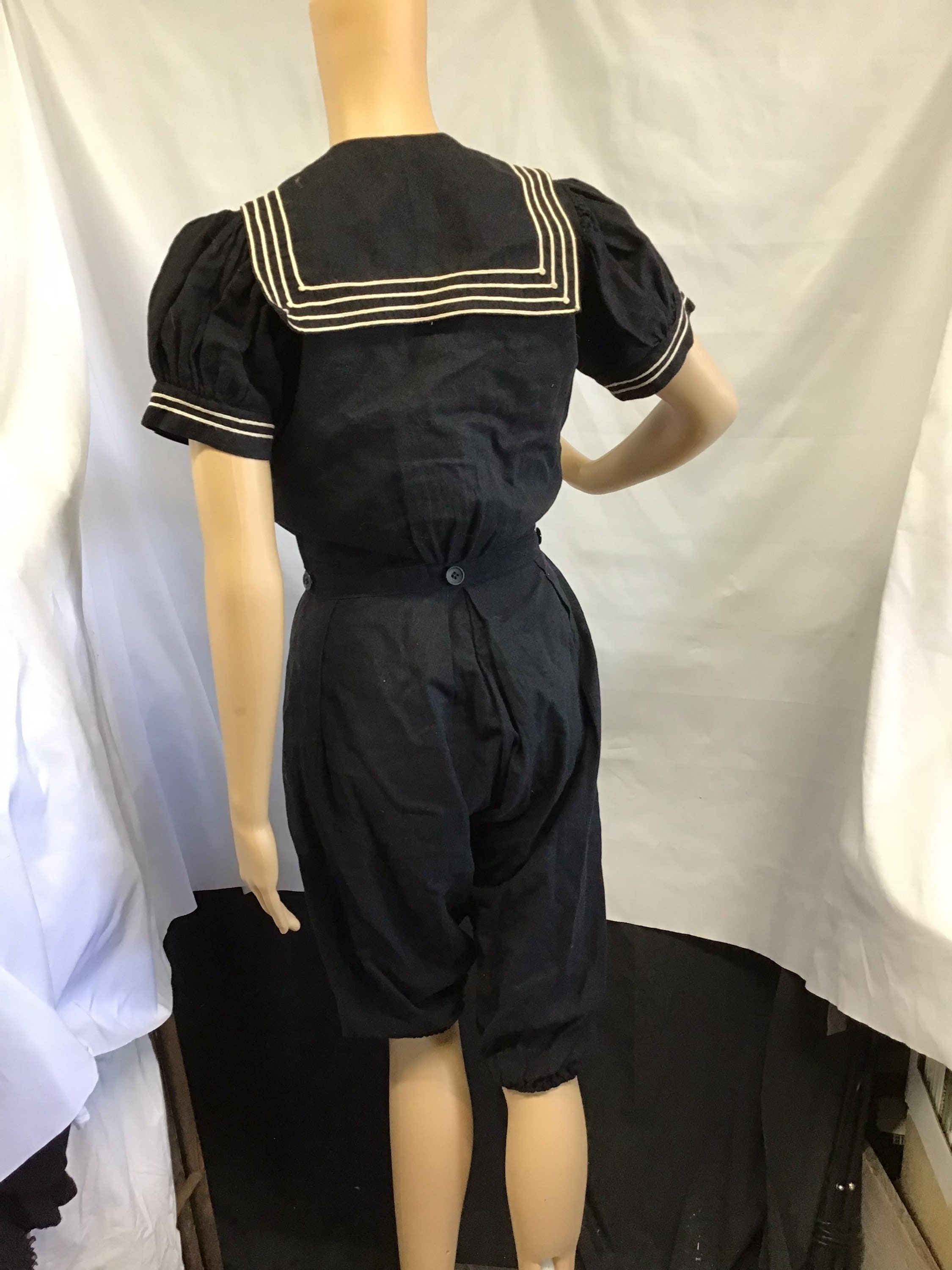Victorian 1890s Bathing Costume antique Swimsuit Bathing Suit Bloomers ...
