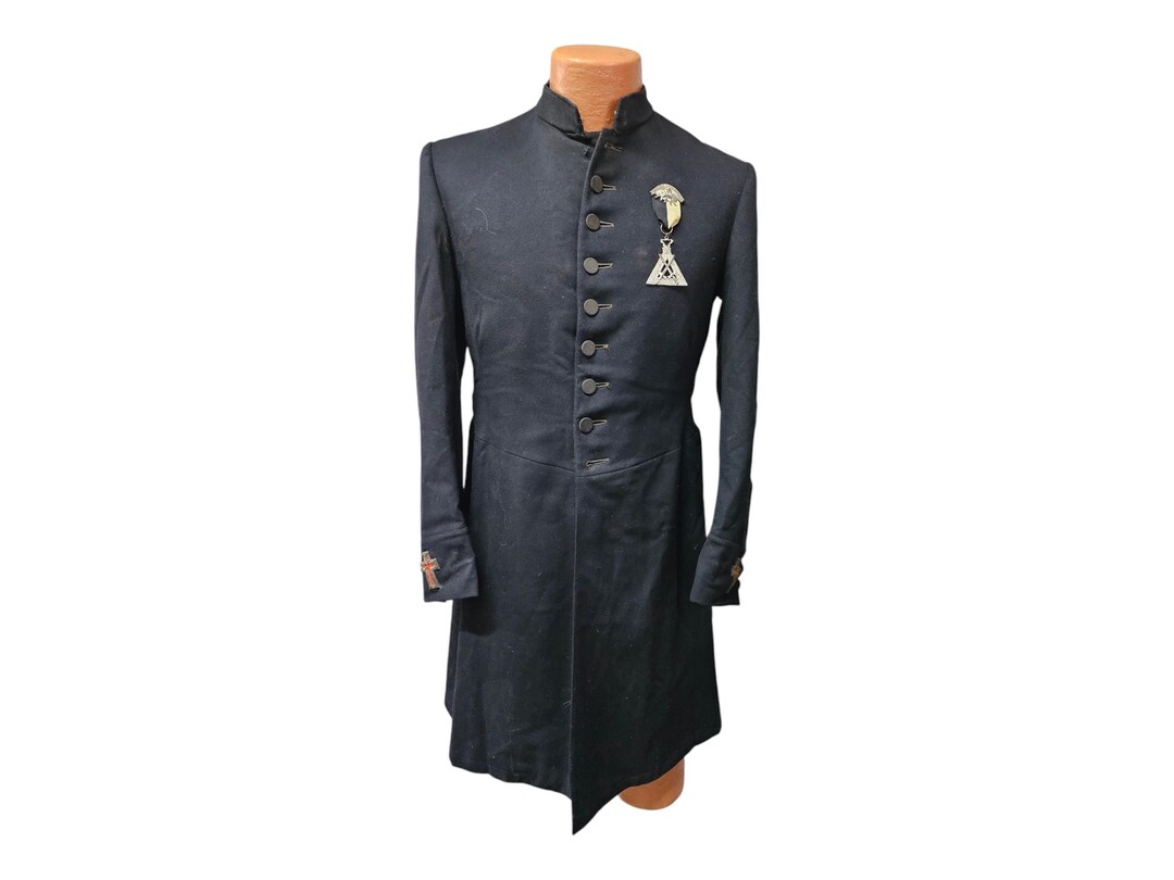 Antique Wool Masonic Knights Templar Order Ceremonial Frock Coat ...