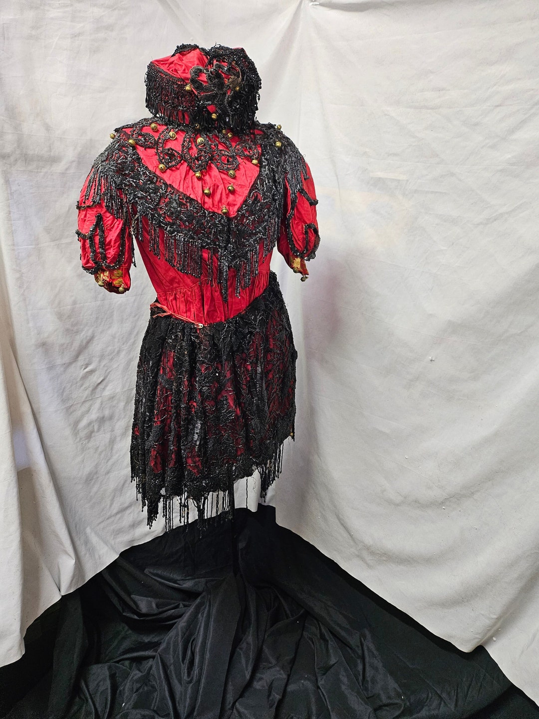 Antique Flapper 1920s Masquerade Costume - Glass Bead Flapper Costume ...