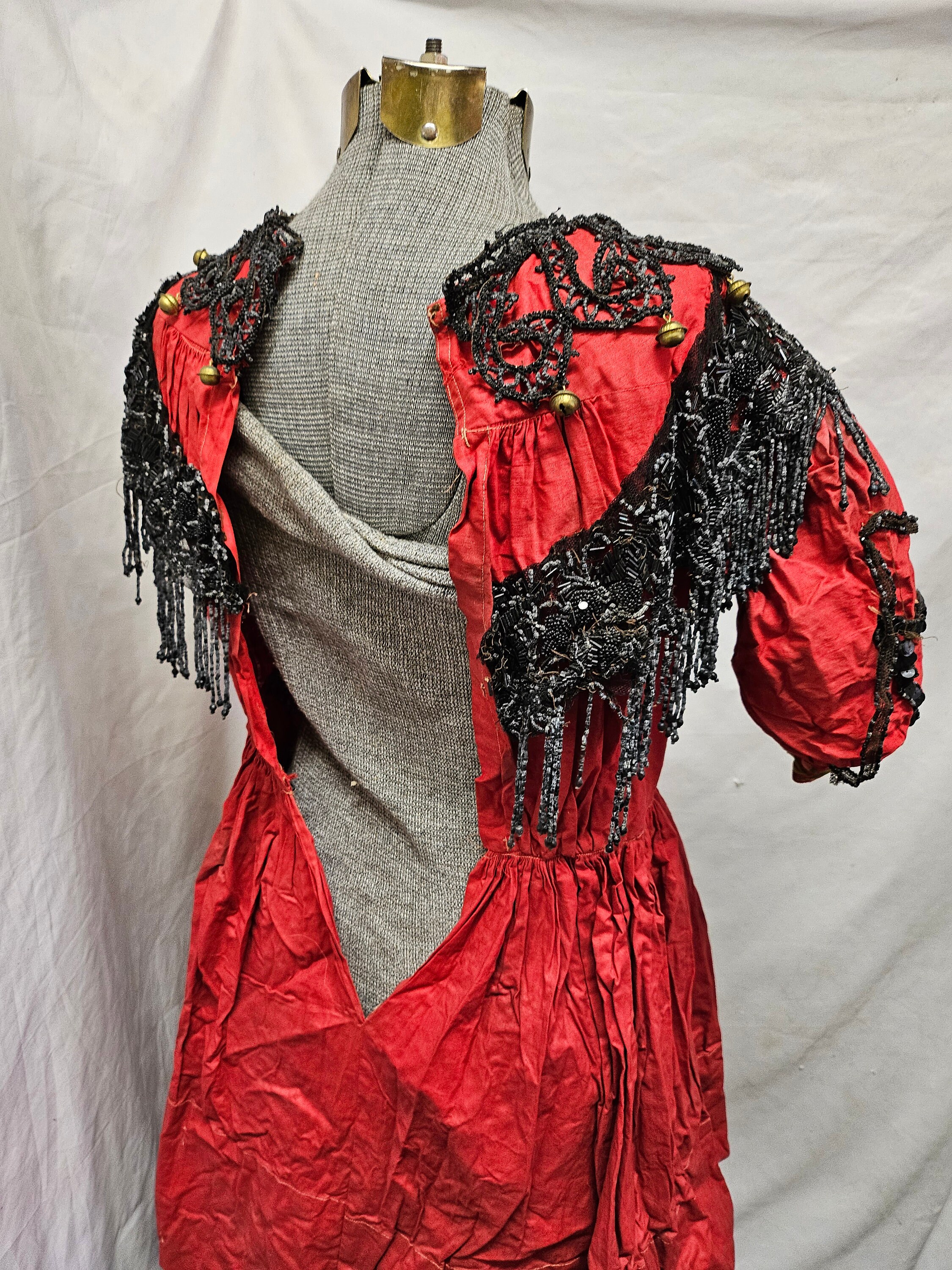 Antique Flapper 1920s Masquerade Costume - Glass Bead Flapper Costume ...
