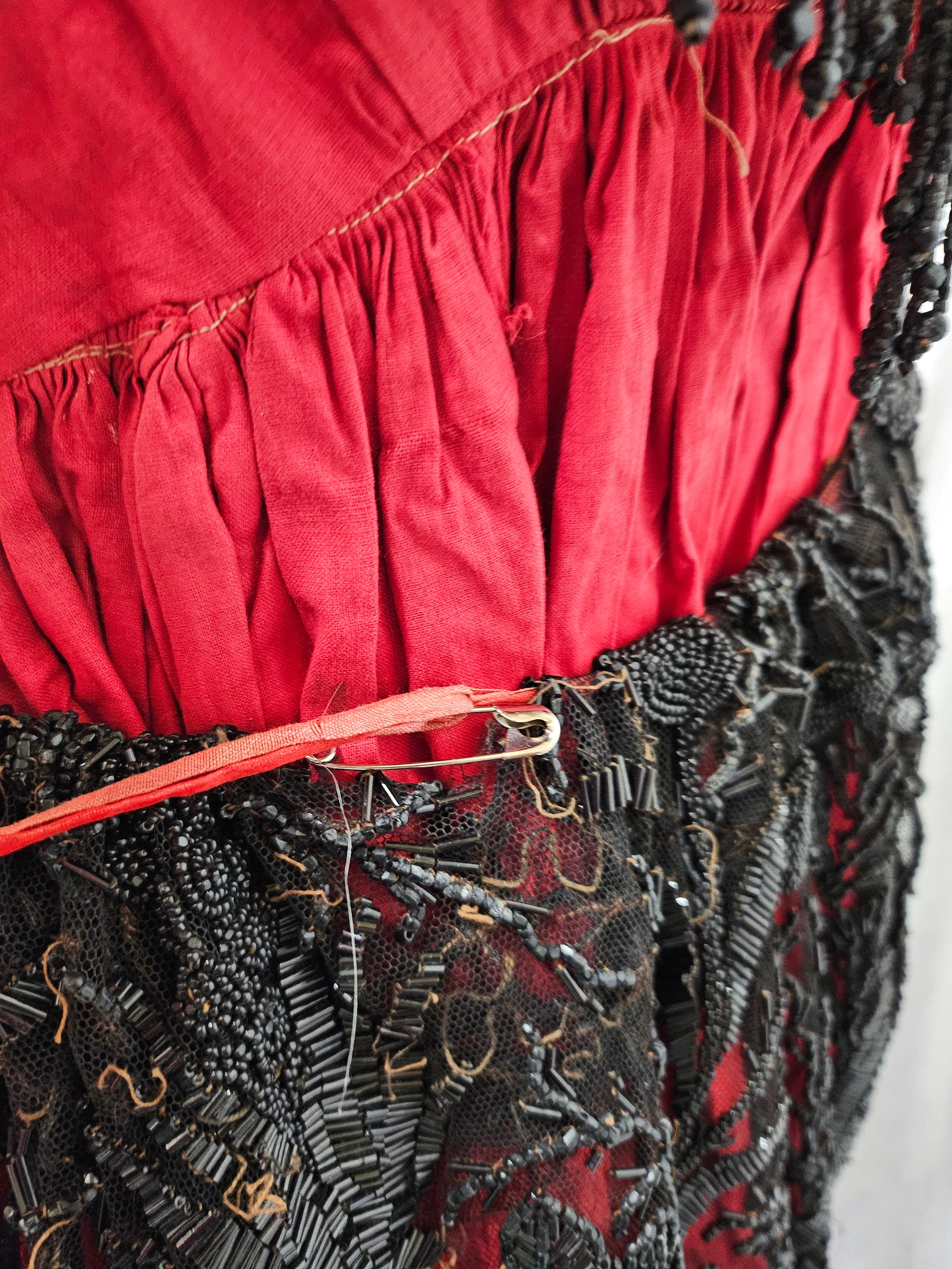 Antique Flapper 1920s Masquerade Costume - Glass Bead Flapper Costume ...