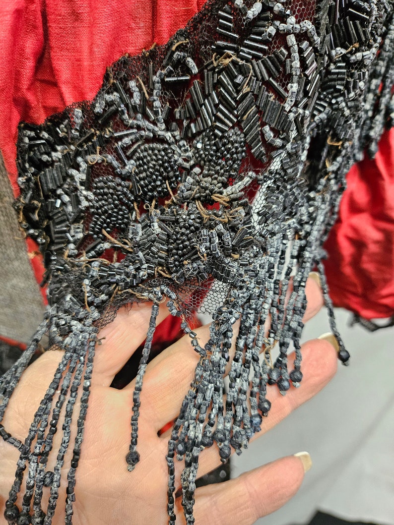 Antique Flapper 1920s Masquerade Costume - Glass Bead Flapper Costume ...