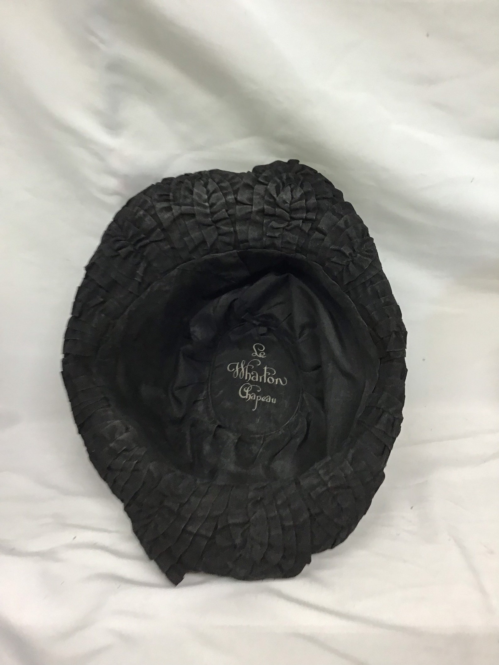 Vintage 1920s Hat Art Deco Black Velvet by Le Wharton Chapeau 23 ...