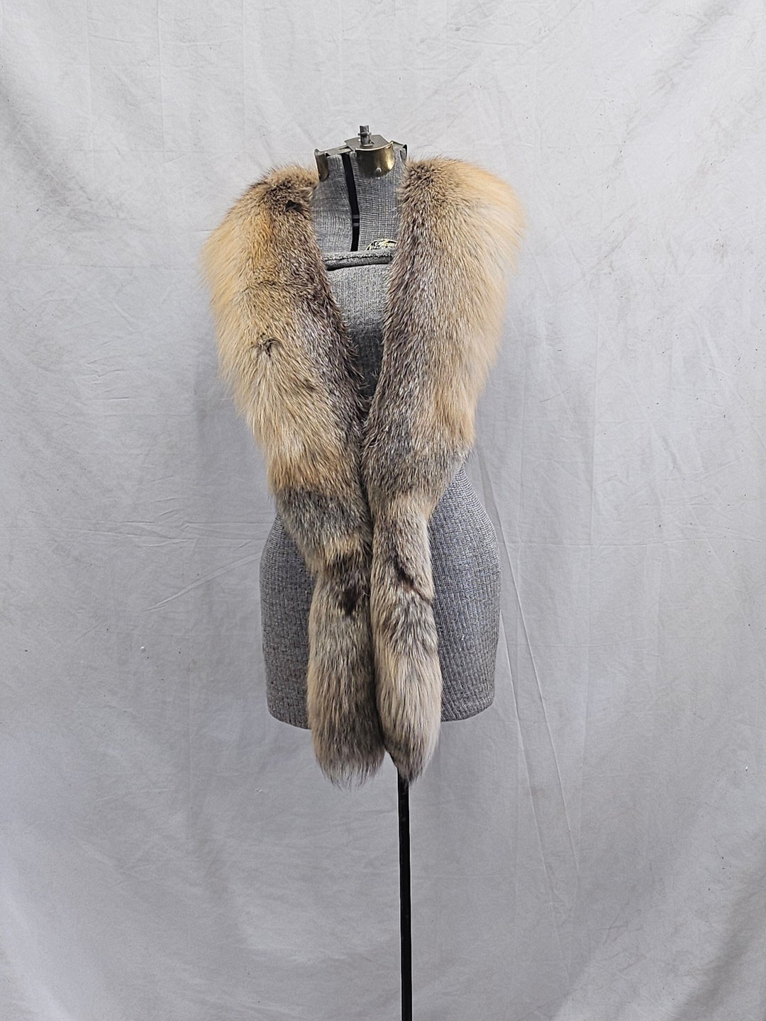 Real Red Fox Fur Boa Scarf Wrap With Tails 70 Long / - Etsy