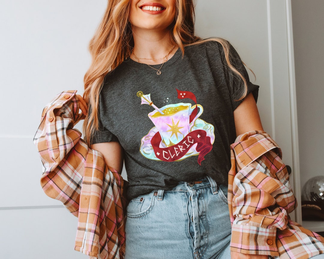 Dnd Cleric Class T-shirt, Dntea Cleric, Tea Cup Dungeons and Dragons ...