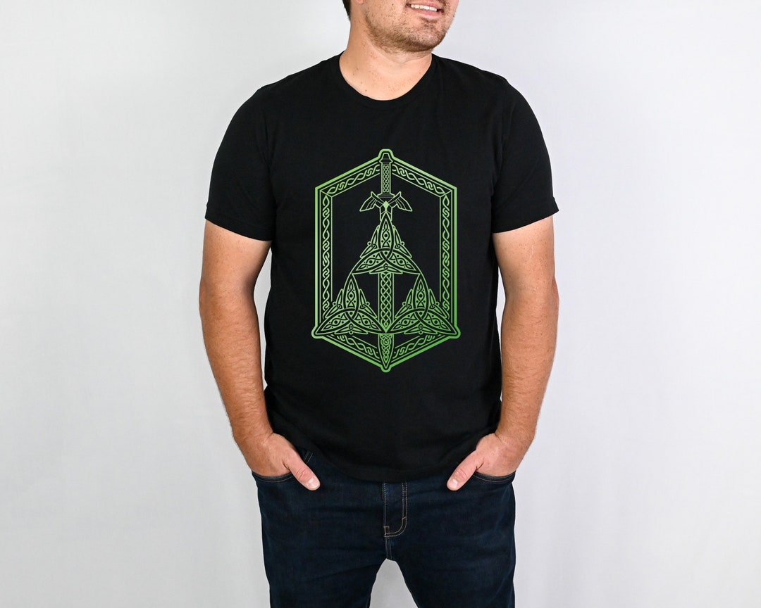 Celtic Knot Triforce T-shirt, Legend of Zelda Inspired Tee, Gamer Gift ...