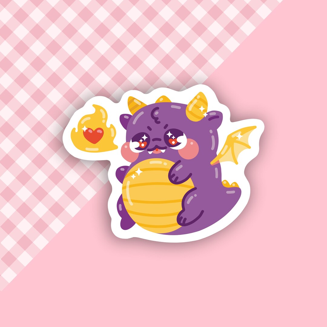 Cute Dragon Sticker L Chinese New Year Art - Etsy