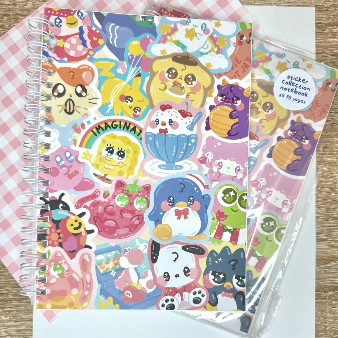 Cute Sticker Collection Book L Sticker Collage Sticker Book - Etsy