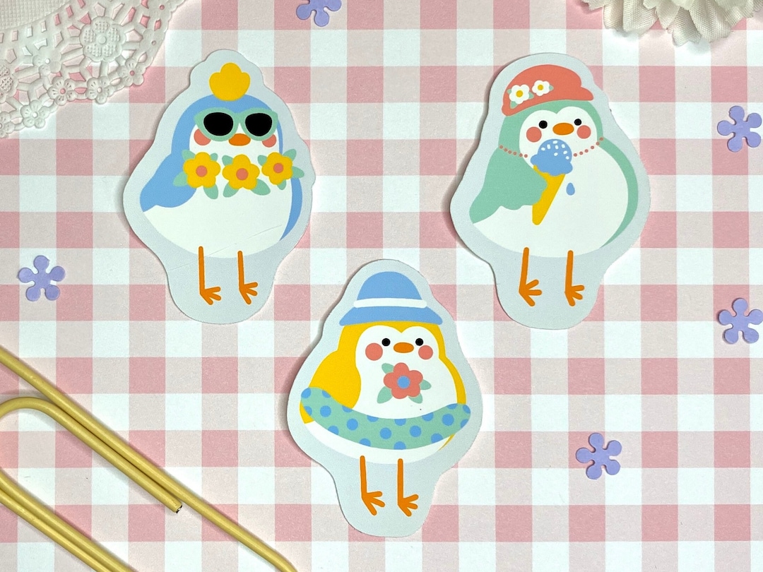 Stylish Birb Vinyl Sticker 3 Pack Bird Water Resistant - Etsy UK