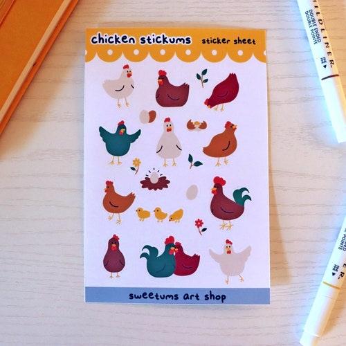 Chicken Note Cards Set of 10 With Matching Envelopes - Etsy