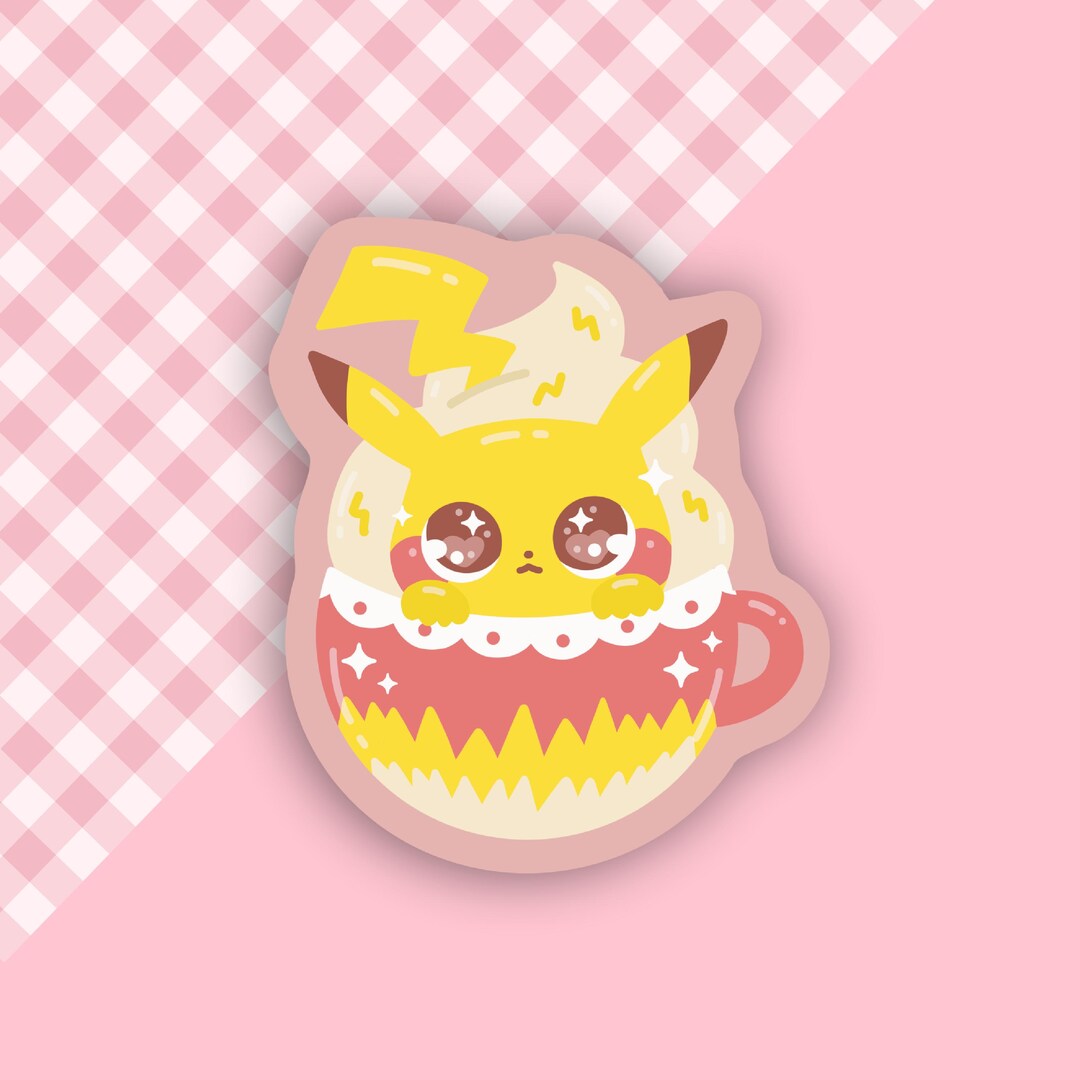 Electric Type Pokeccino Vinyl Sticker - Etsy