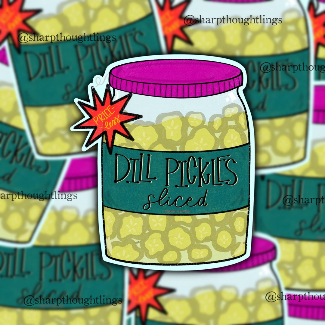 Dill Pickle Jar Sticker | Dill Pickles | Pickle Lover | Pickles | Green ...