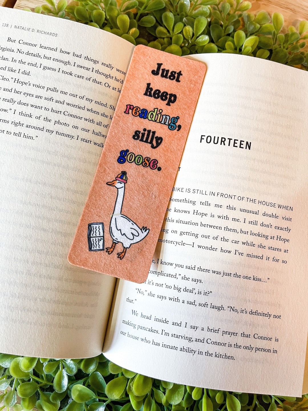 Keep Reading, Silly Goose Bookmark | Cute Bookmarks | No Slide Bookmark ...
