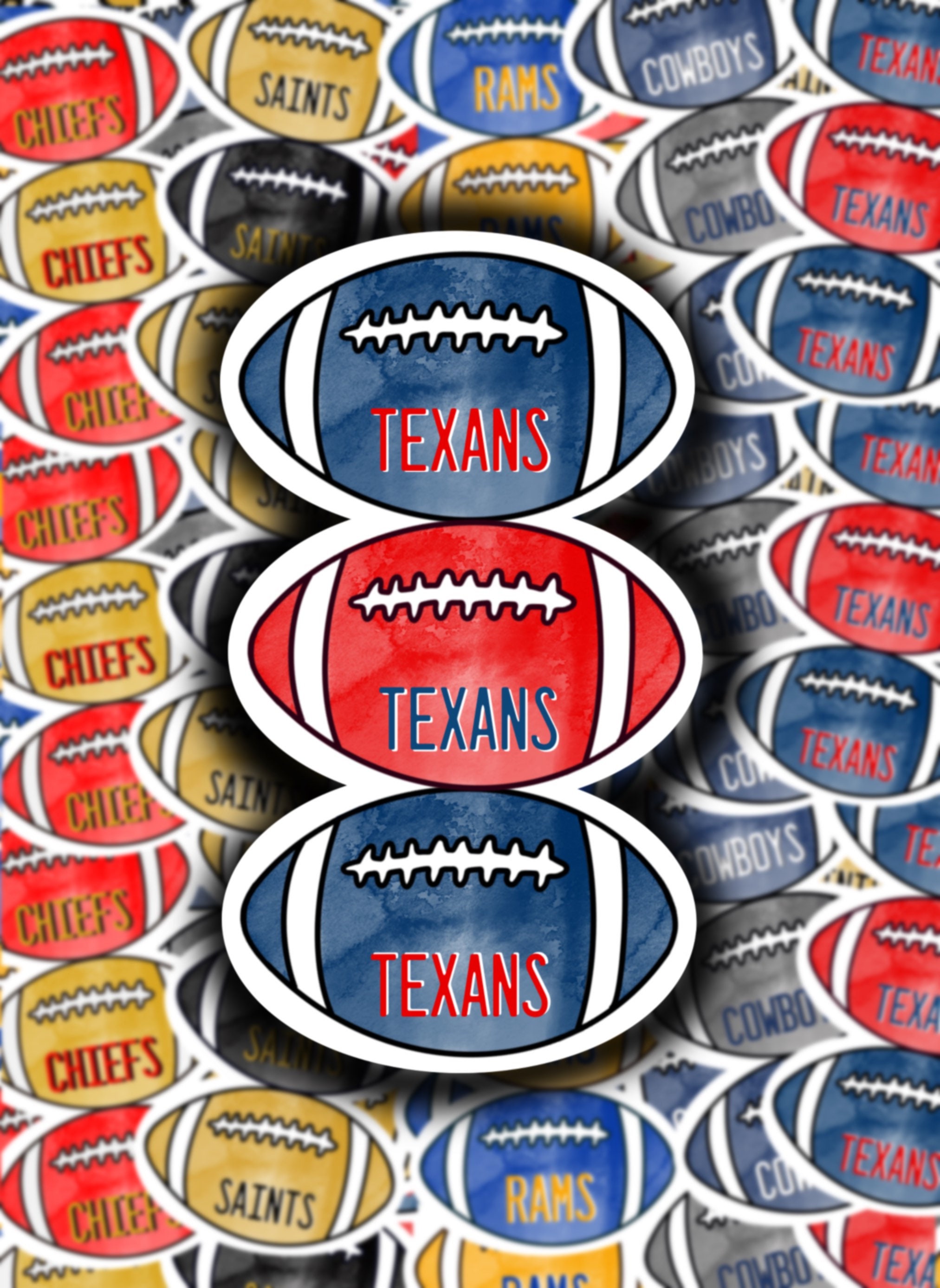 Football Stickers Choose Your Team Sticker Football With | Etsy