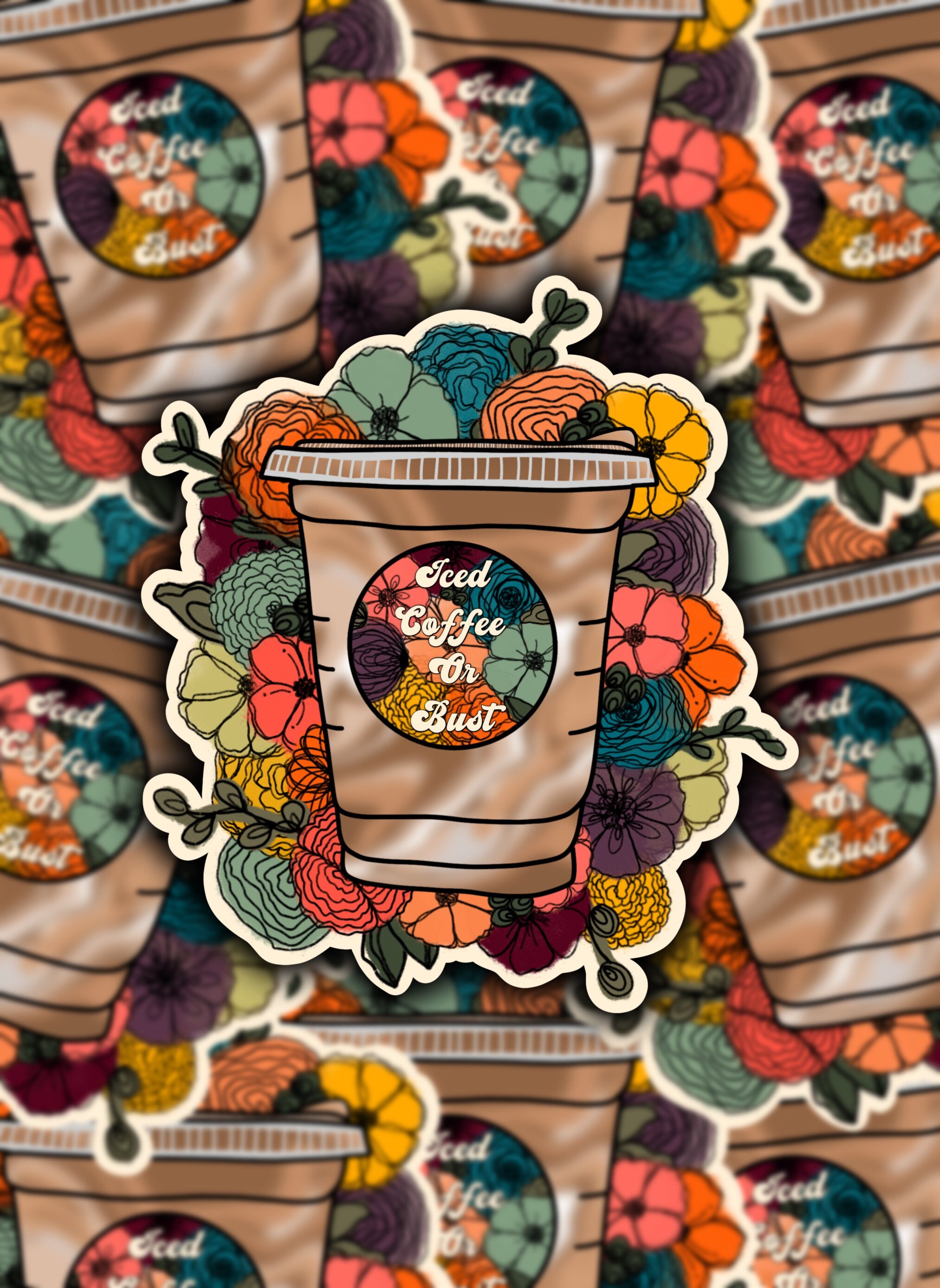 Iced Coffee or Bust Sticker Iced Coffee Lover Coffee Lover - Etsy