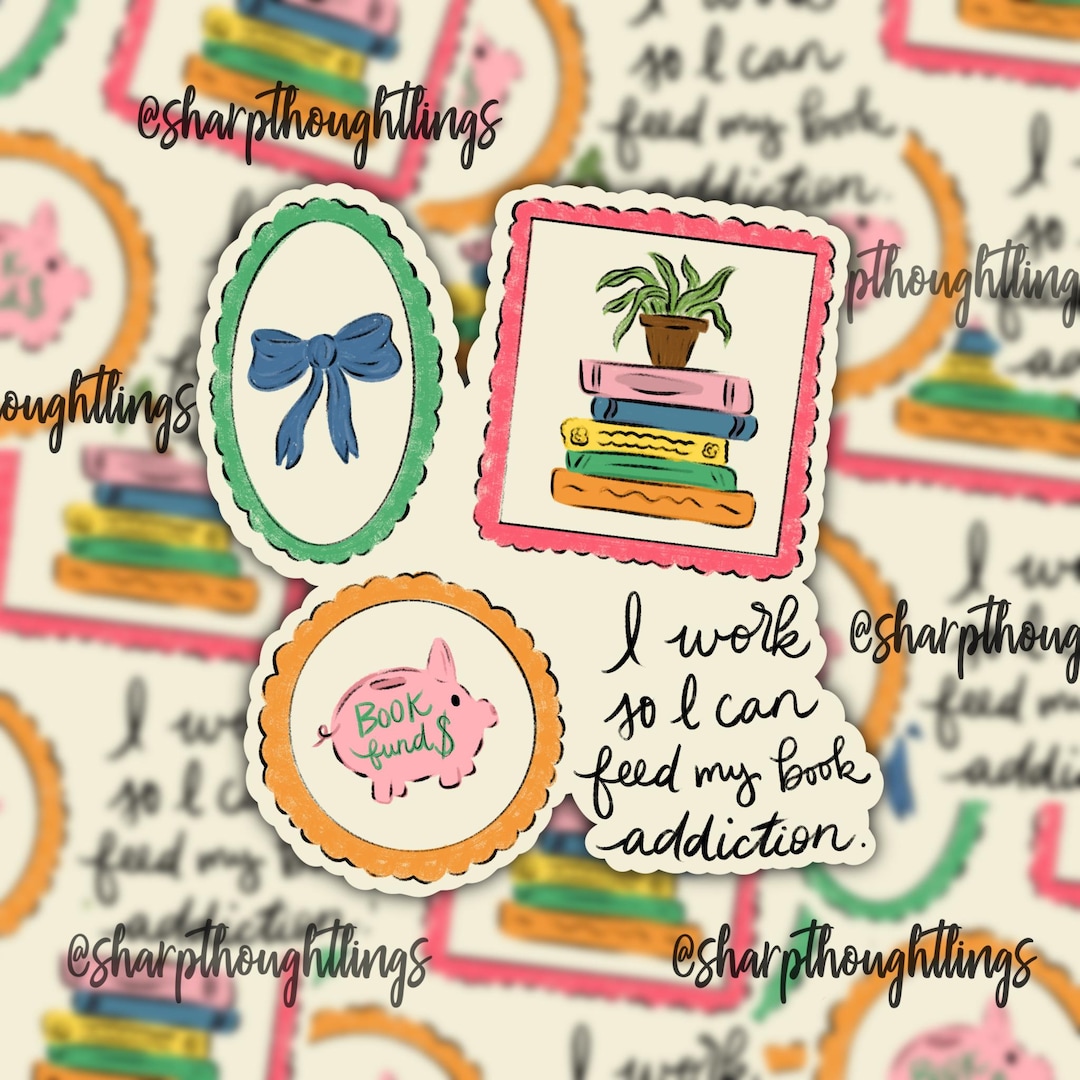 Feed My Book Addiction Sticker | Bookish Gifts | Book Stickers ...
