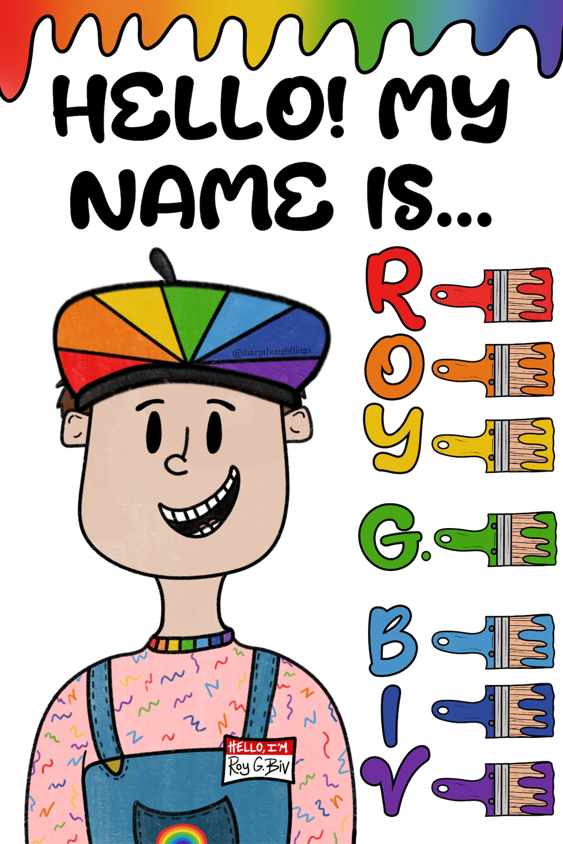 ROY G BIV Poster | Hello! My Name is Roy G. Biv Character Poster ...
