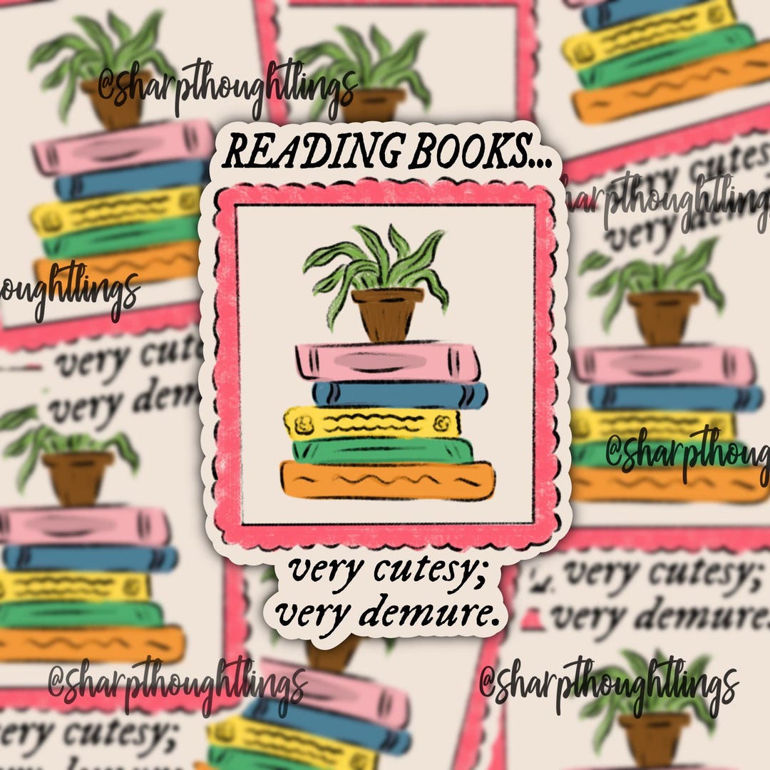 Very Cutesy Very Demure Sticker | Bookish Gifts | Book Stickers ...