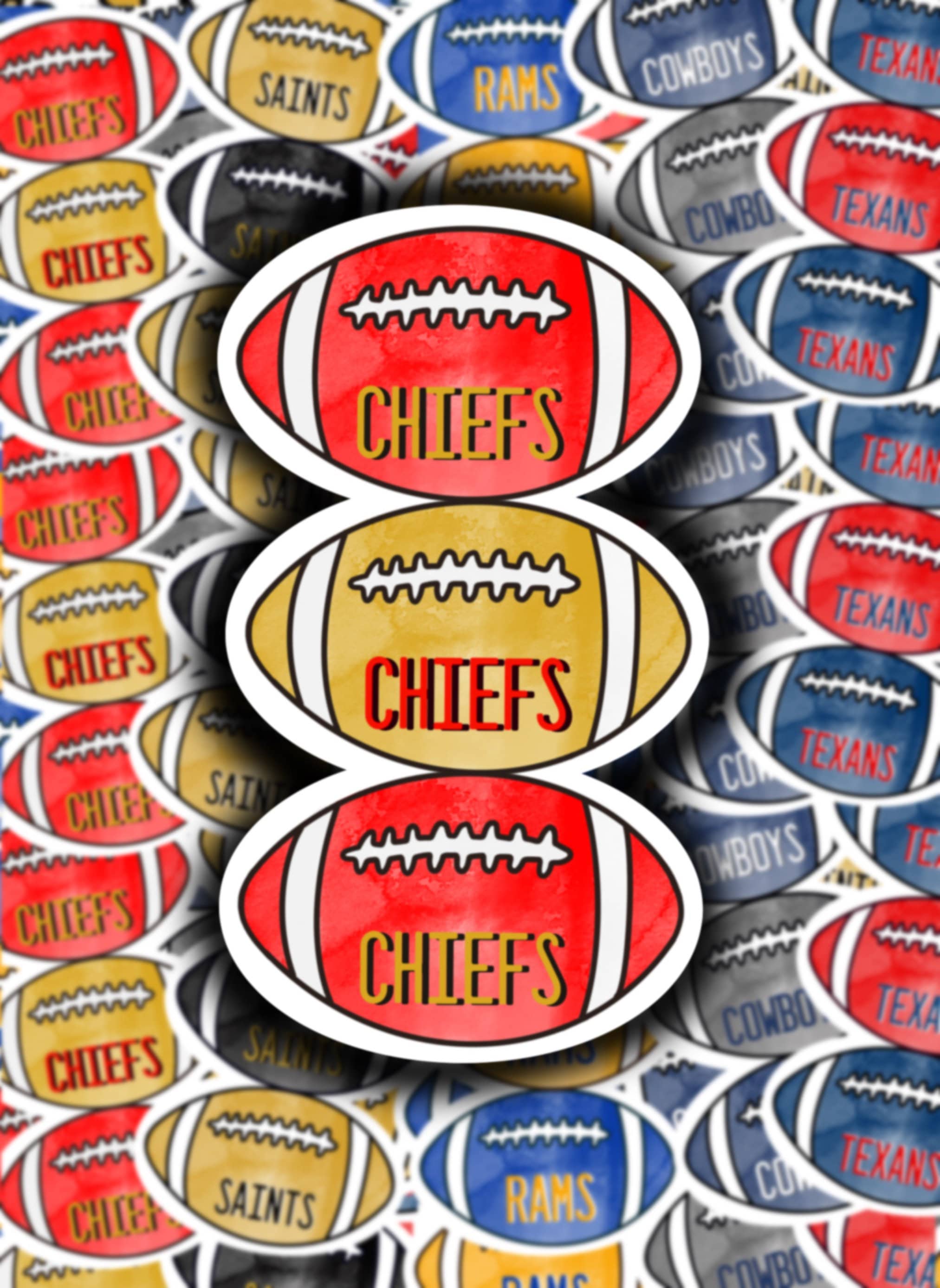 Football Stickers | Choose Your Team Sticker | Football With Team ...