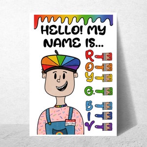 ROY G BIV Poster | Hello! My Name is Roy G. Biv Character Poster ...