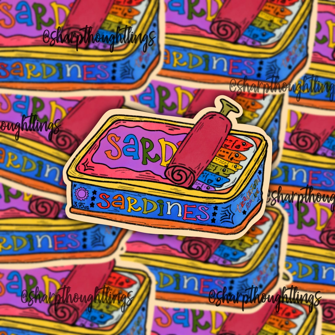 Colorful Sardine Can Sticker | Trendy Stickers | Funky & Fun | Rainbow ...