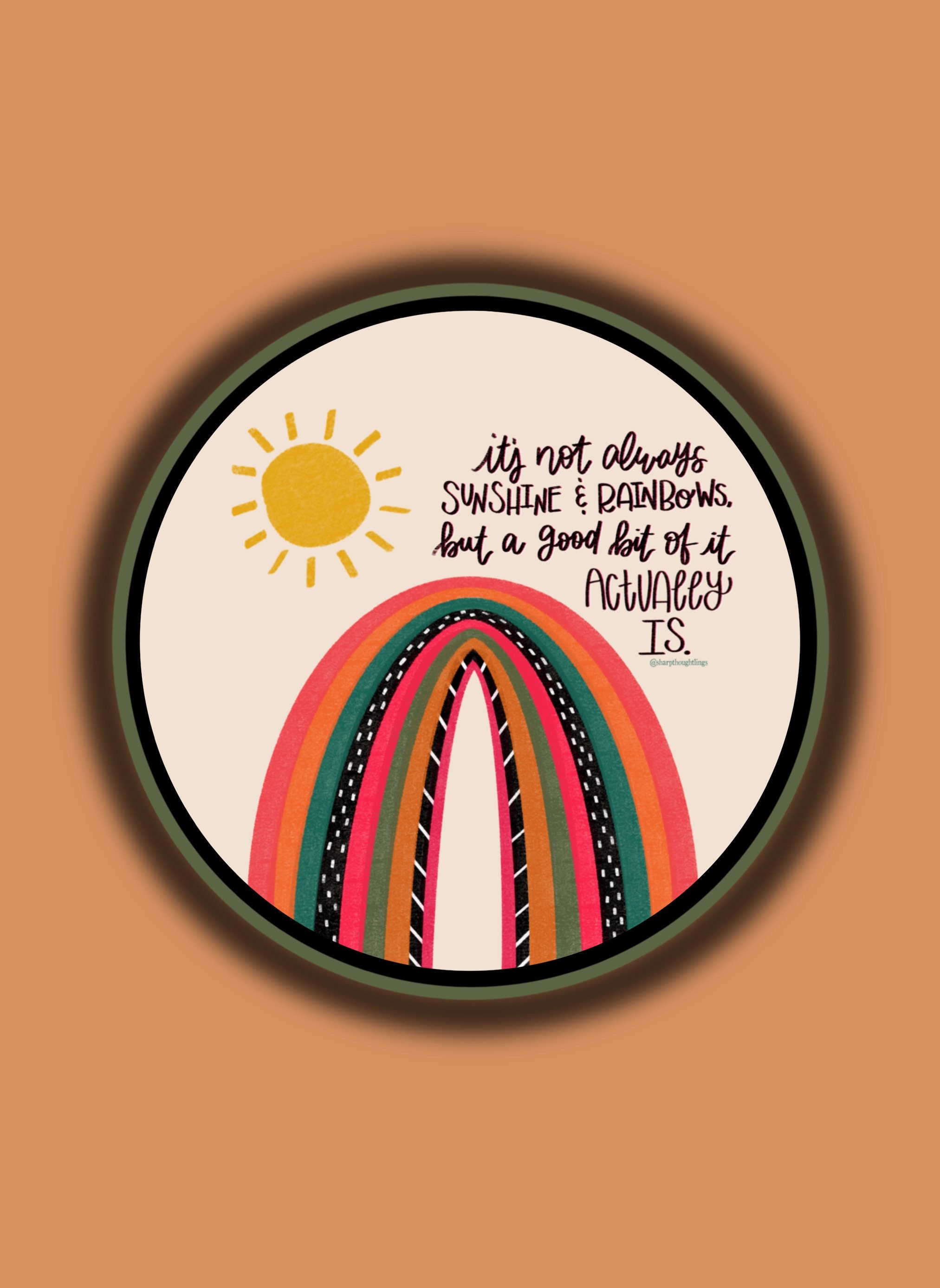 Boho Rainbow Sticker | Boho Colors | Sunshine and Rainbows | Rainbow ...