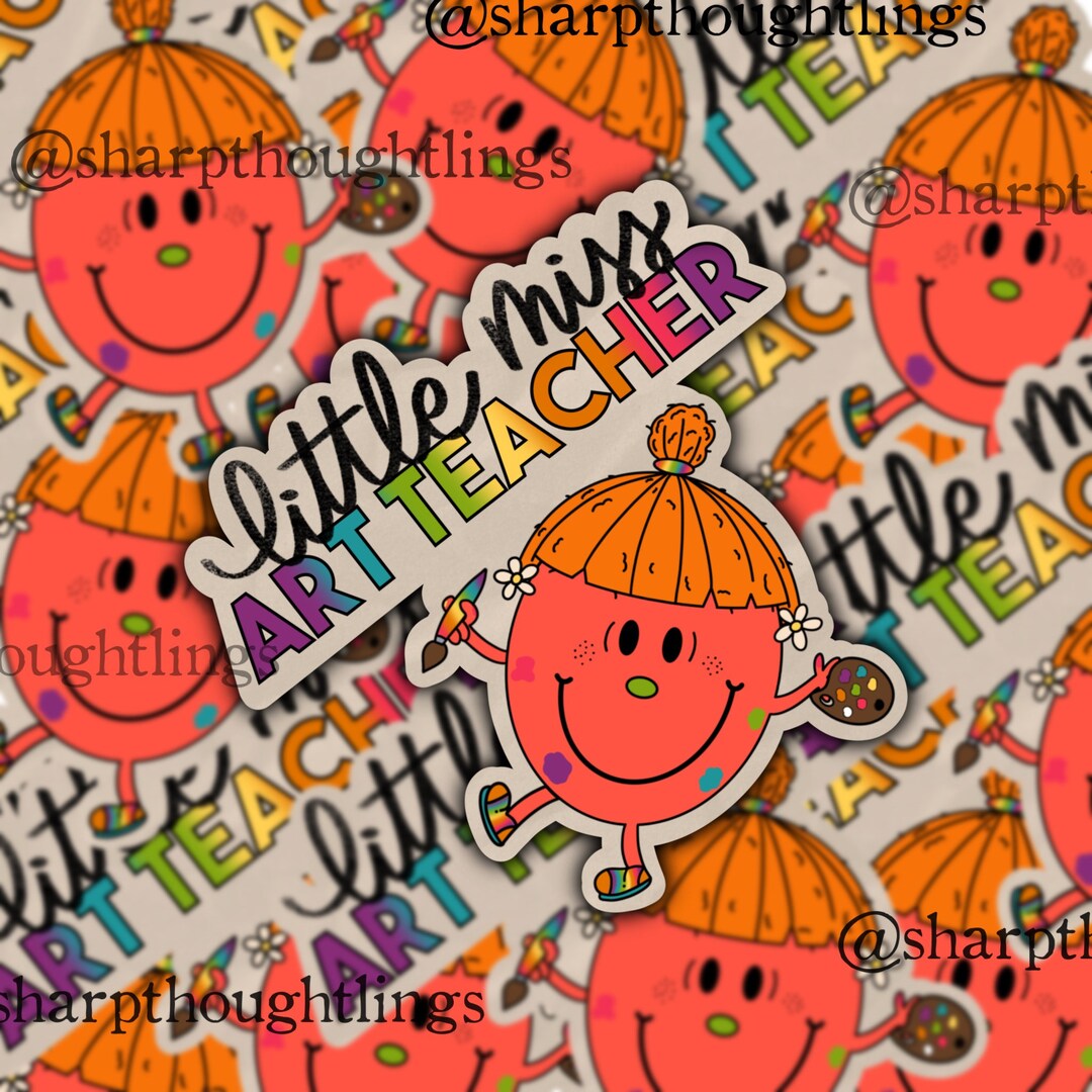 Little Miss Art Sticker | Artist Sticker | Art Teacher Sticker | Little ...
