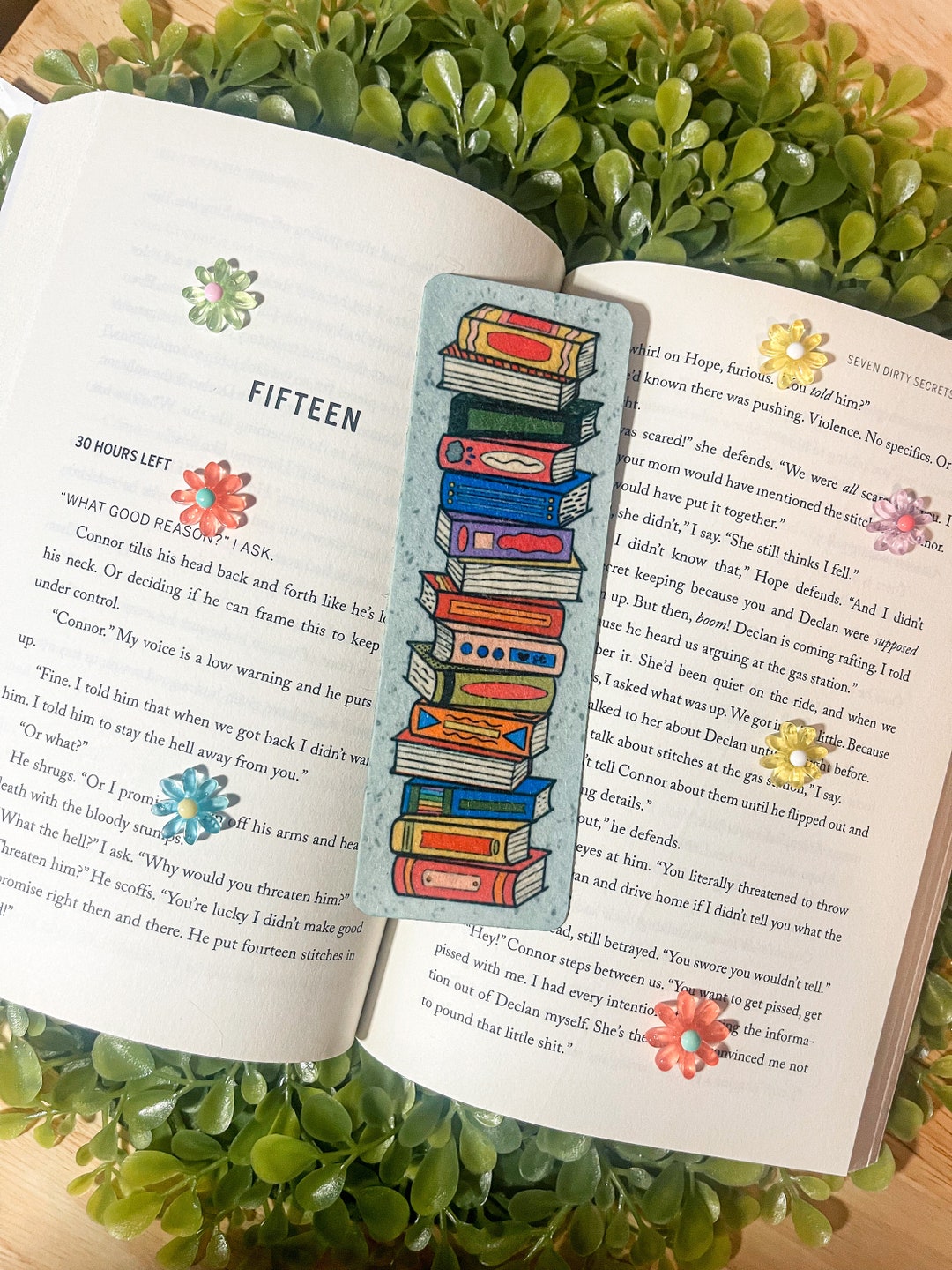 Stack of Books Felt Bookmark | Cute Bookmarks | No Slide Bookmarks ...