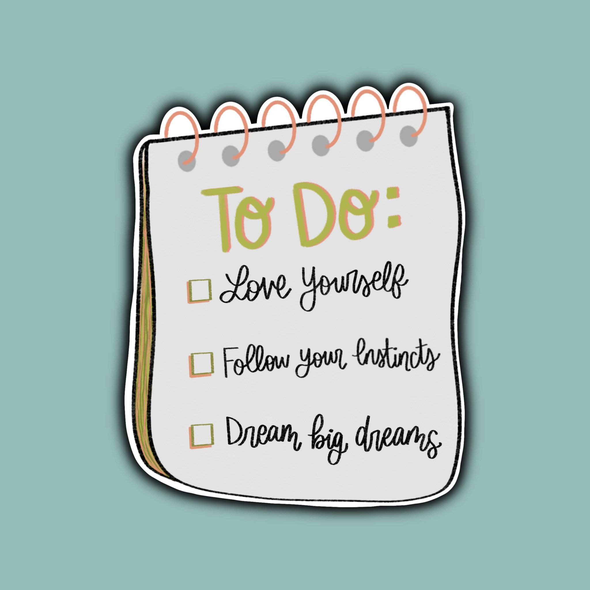 Cute Notebook Sticker Positive Reminder Sticker Sticker - Etsy UK