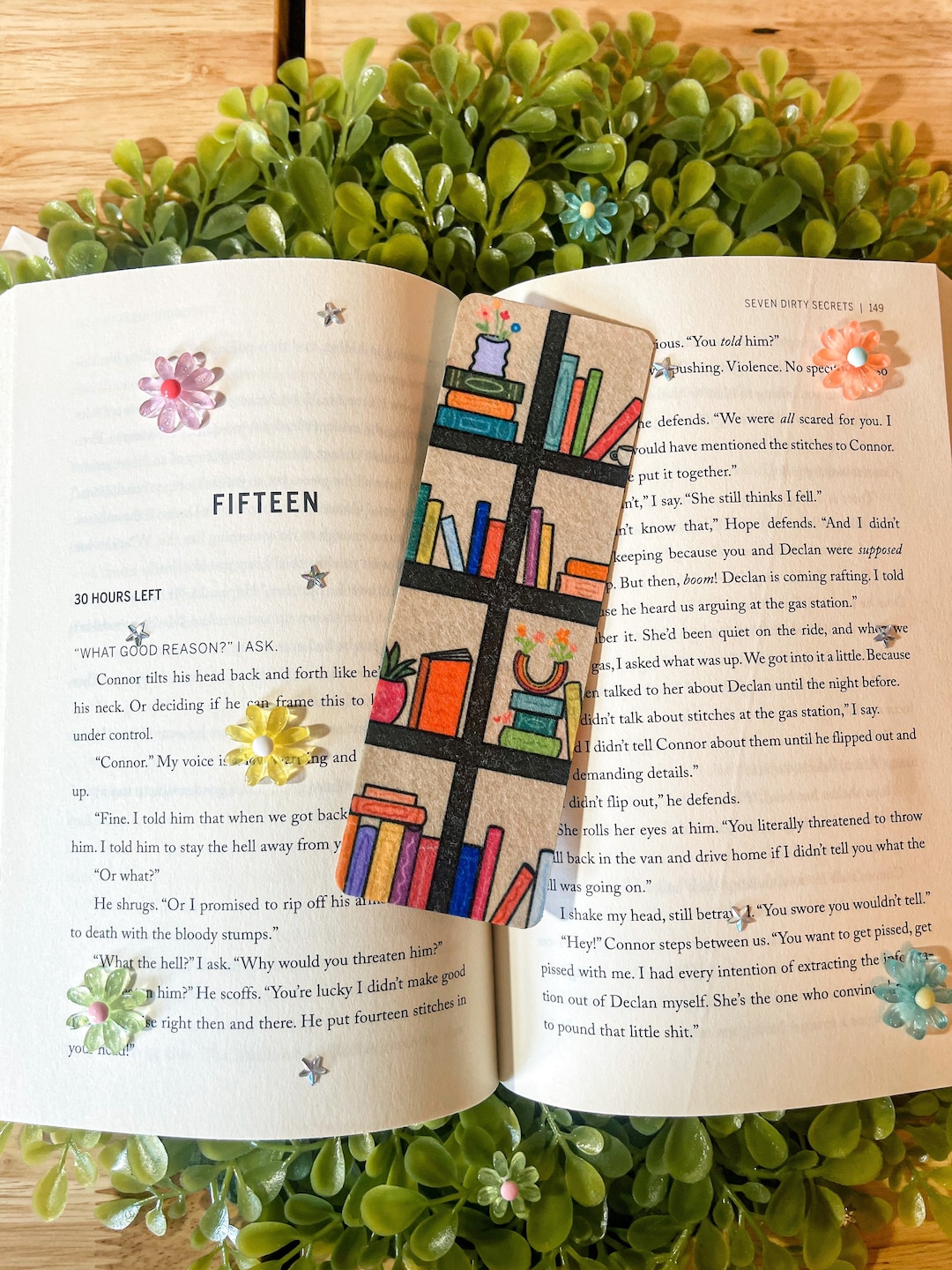 Rainbow Bookshelf Bookmark | Cute Bookmarks | No Slide Bookmark ...