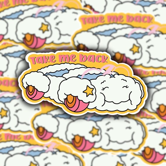Take Me Back Cartoon Sticker Cloud Car Sticker Care Bears | Etsy