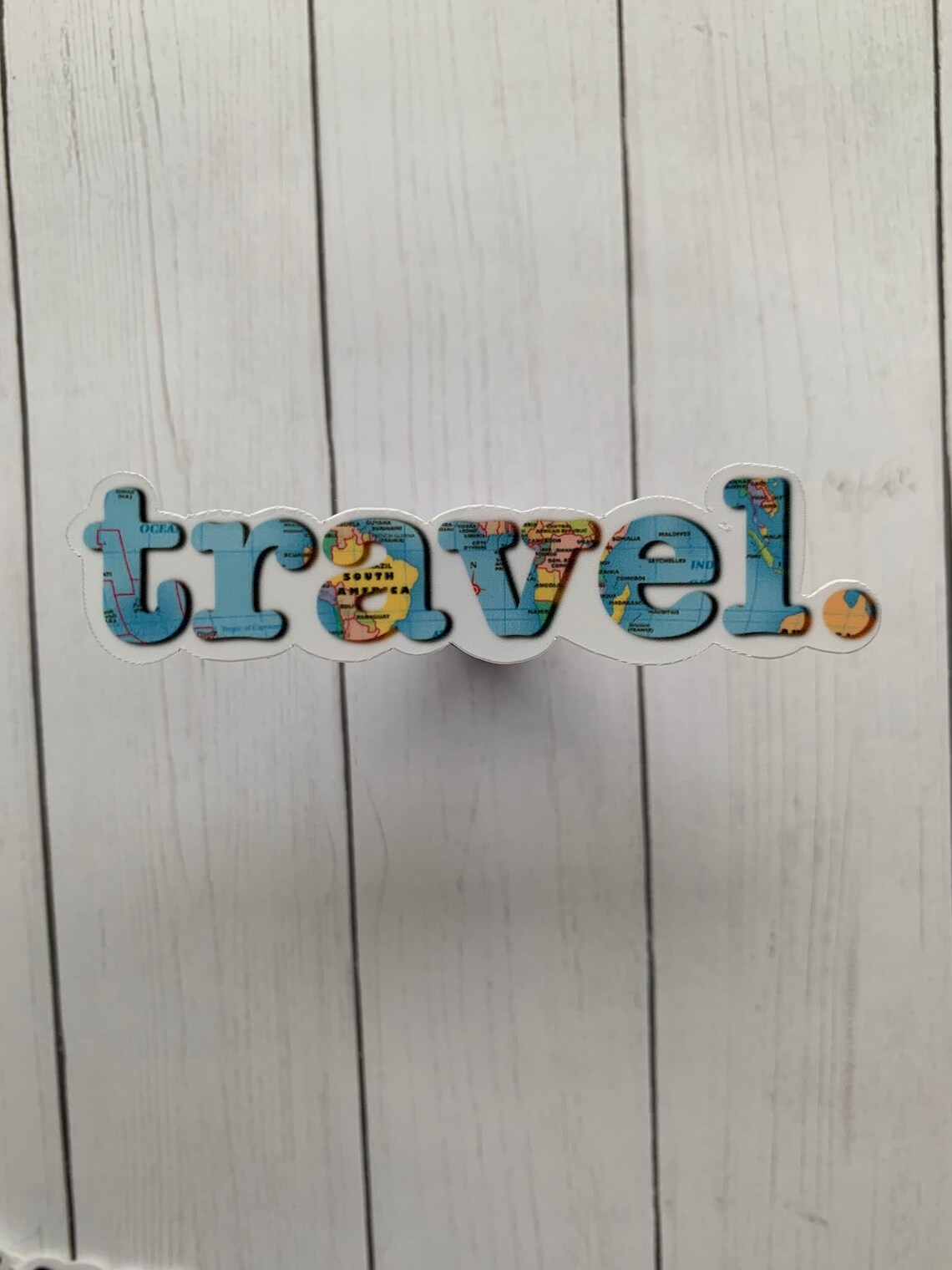 Travel Globe Sticker Water Resistant and Weatherproof Map - Etsy