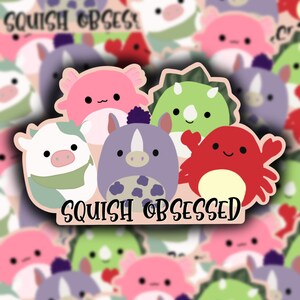 Squish Obsessed Sticker Trendy Stuffed Animal Sticker Tiktok Trend ...