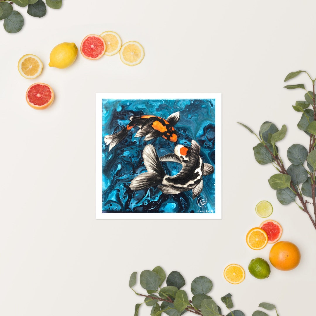 Koi Pond Poster Print - Etsy